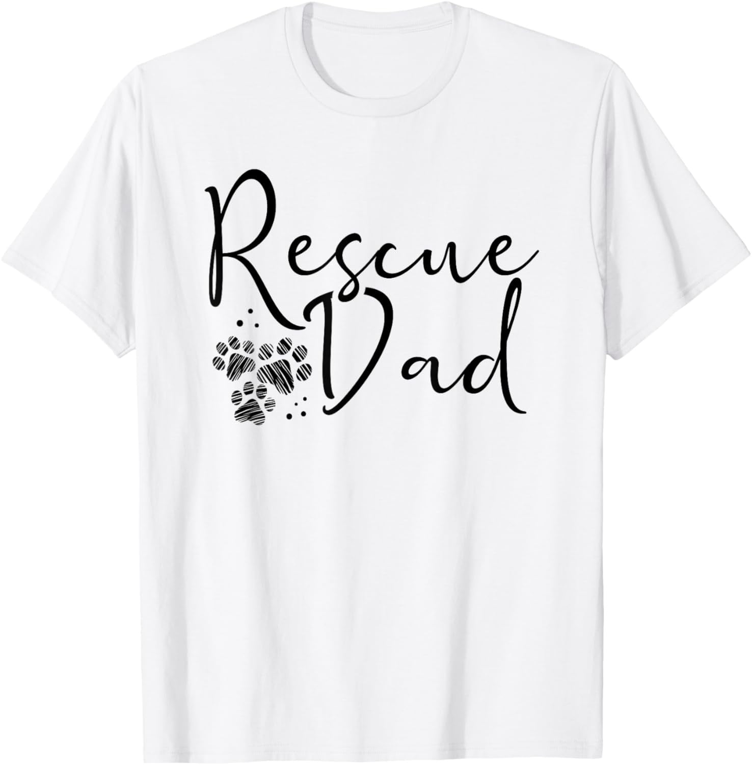 Simple Fit Rescue Dad - Dog Cat Animal Rescuing Father'S Day T-Shirt ...