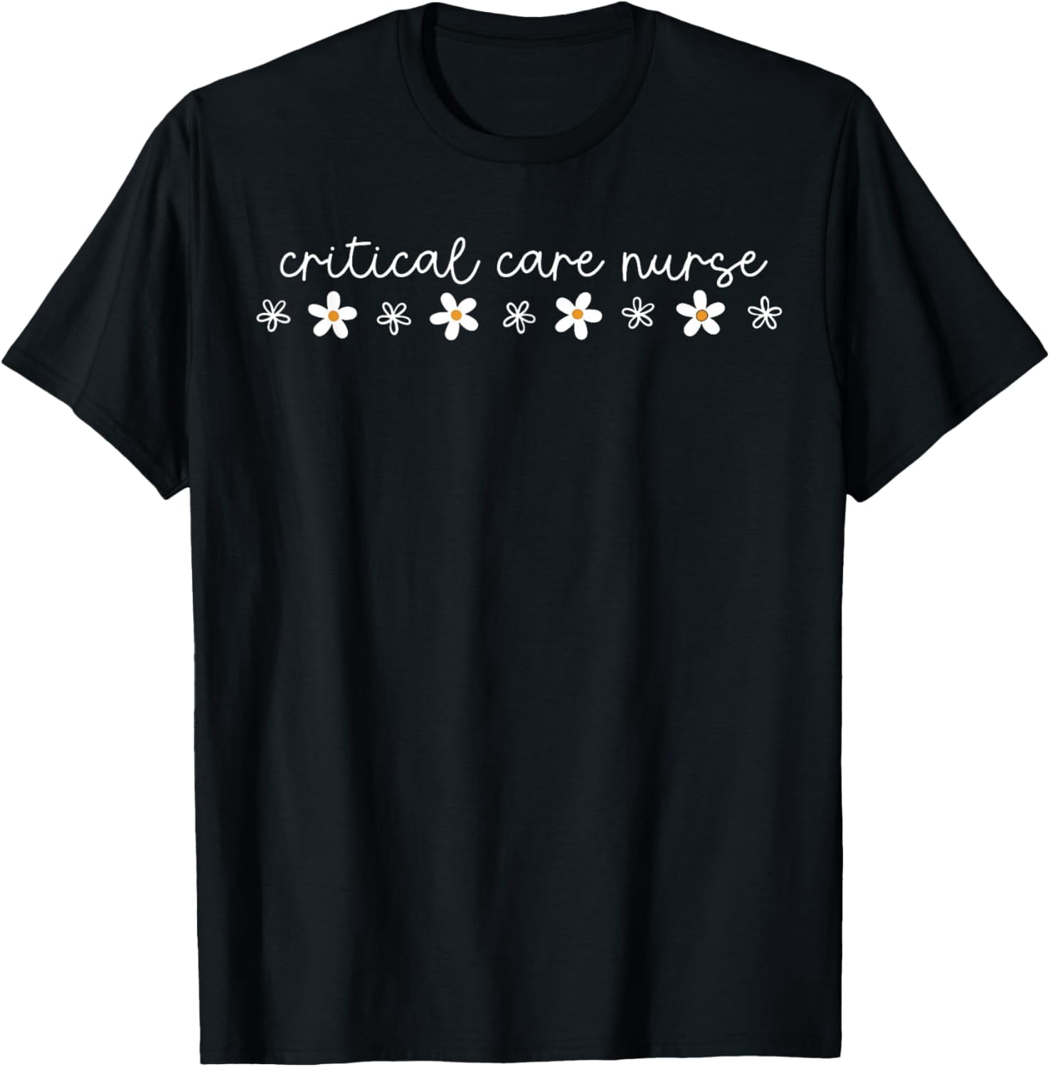 Simple Fit Retro Critical Care Nurse Daisy Flower Ccu Icu Rn Nurse T ...
