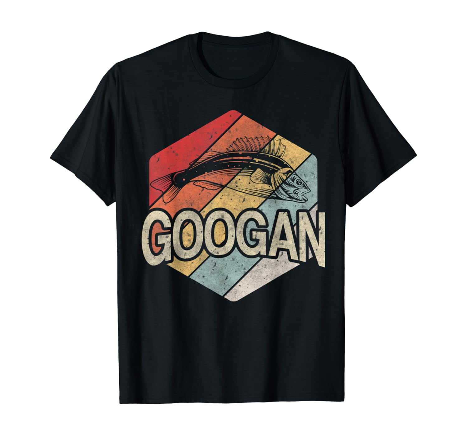 Simple Fit Retro Googan Fish Fishing Vintage Sunset Funny Fisherman Fan T-Shirt - Walmart.com