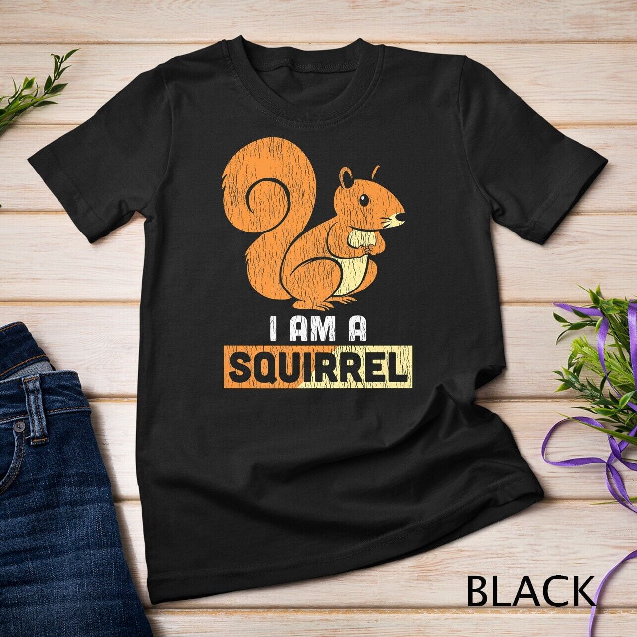 Simple Fit Retro I Am A Squirrel S Kids Squirrel Costume Unisex T-Shirt ...