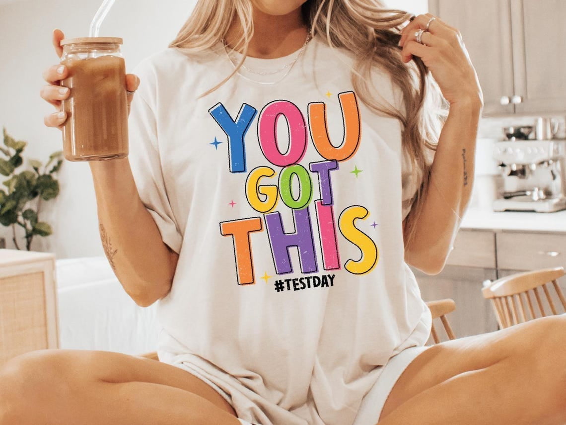 Simple Fit Retro Teacher , You Got This, Testing Day Shirt, Testing ...