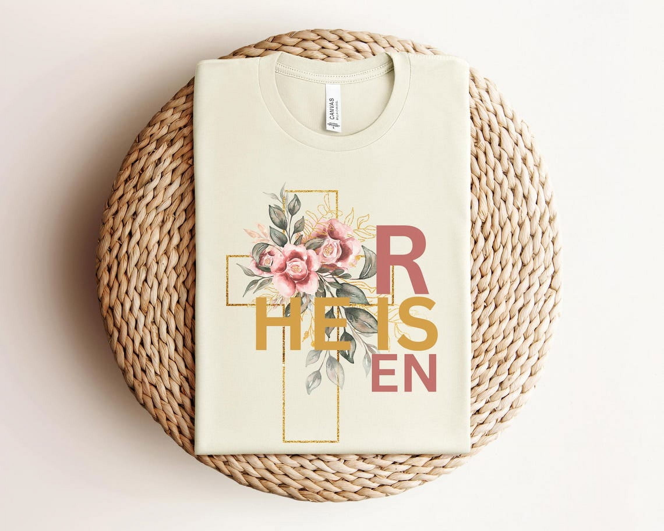 Simple Fit He Is Risen Shirt, Risen Easter Shirt, Christian Easter Outfit, Bible Verse Tee, Gift ...