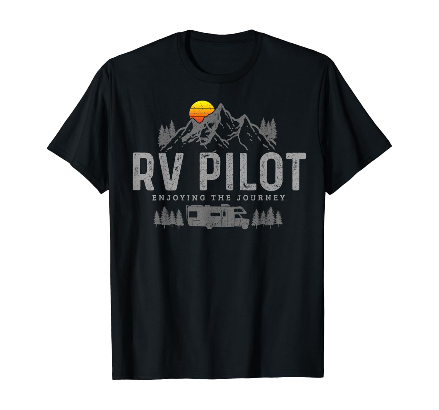 Simple Fit Rv Pilot Vintage Mountains Camping Road Trip Camper Gift T ...