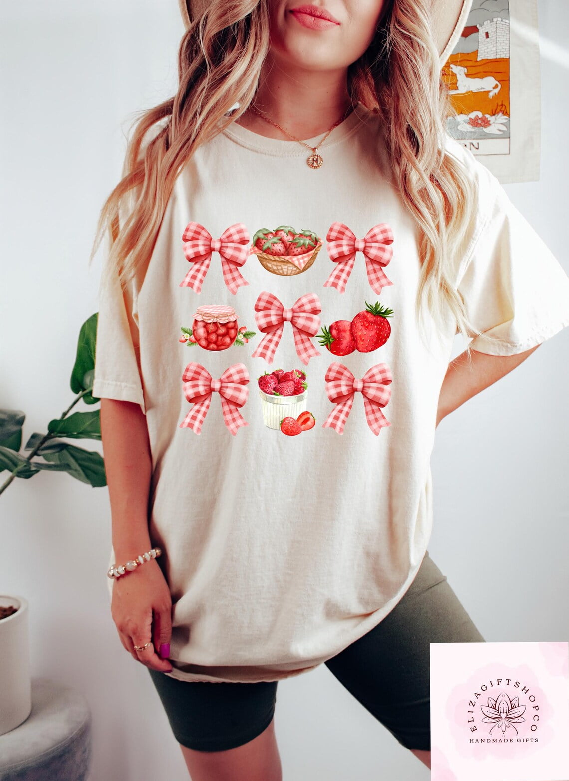 Simple Fit Strawberry T-Shirt, Strawberry Jam, Coquette Bow Shirt, Aesthetic Woman Gift ...