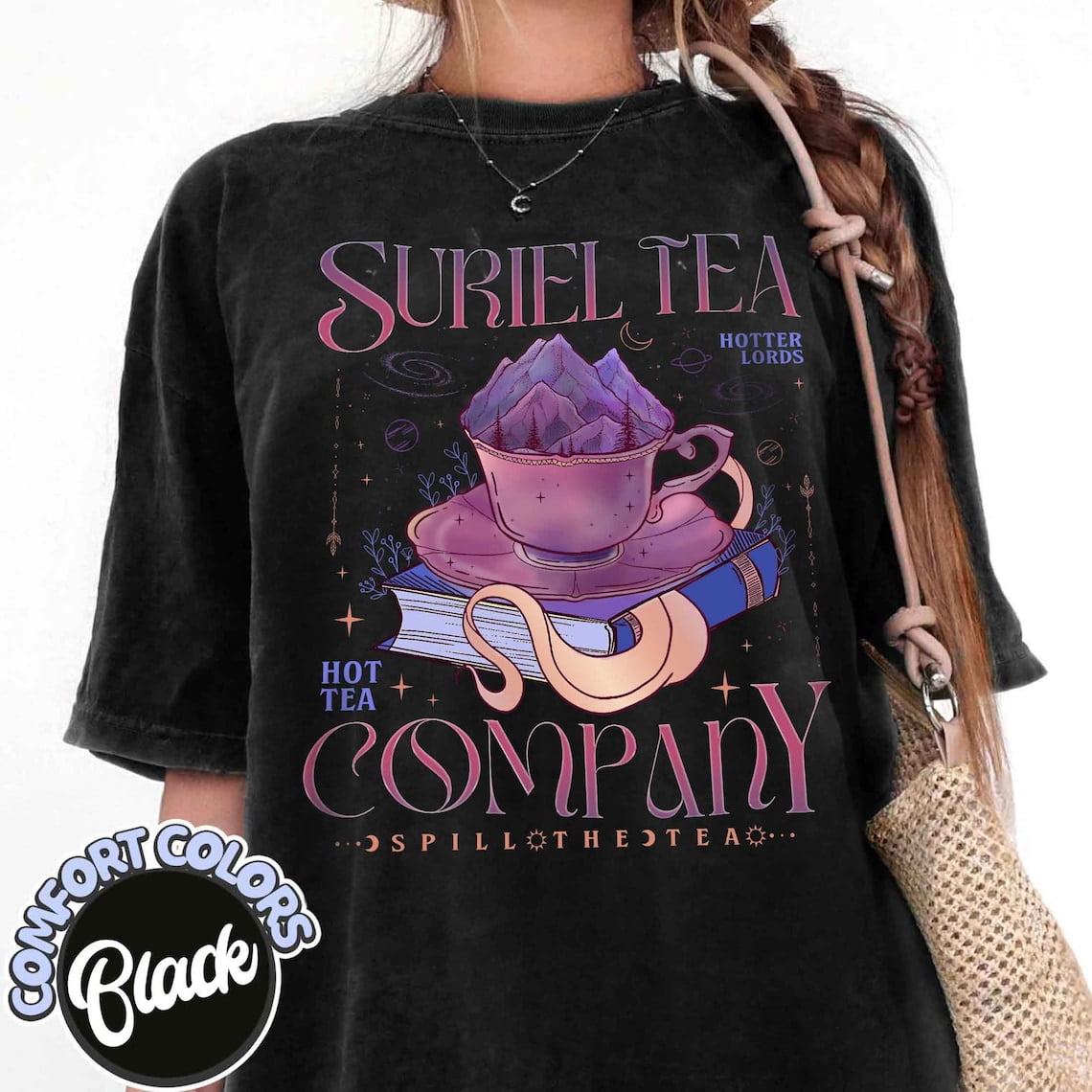 Simple Fit Suriel Tea Co Shirt, A Court Of Thorns And Roses, Bookish Booktok Shirt, Acotar Sjm ...