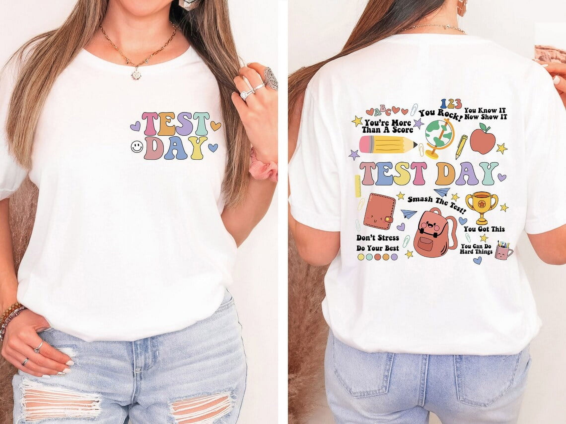 Simple Fit Teacher Test Day Shirt, Teacher School Testing Day Shirt ...