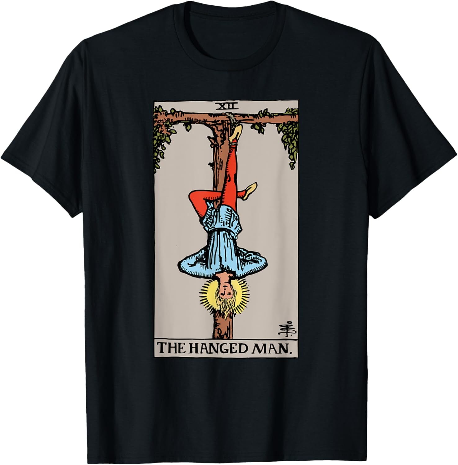 Simple Fit The Hanged Man Tarot Card Rider Waite T-Shirt Hoodie Gift ...