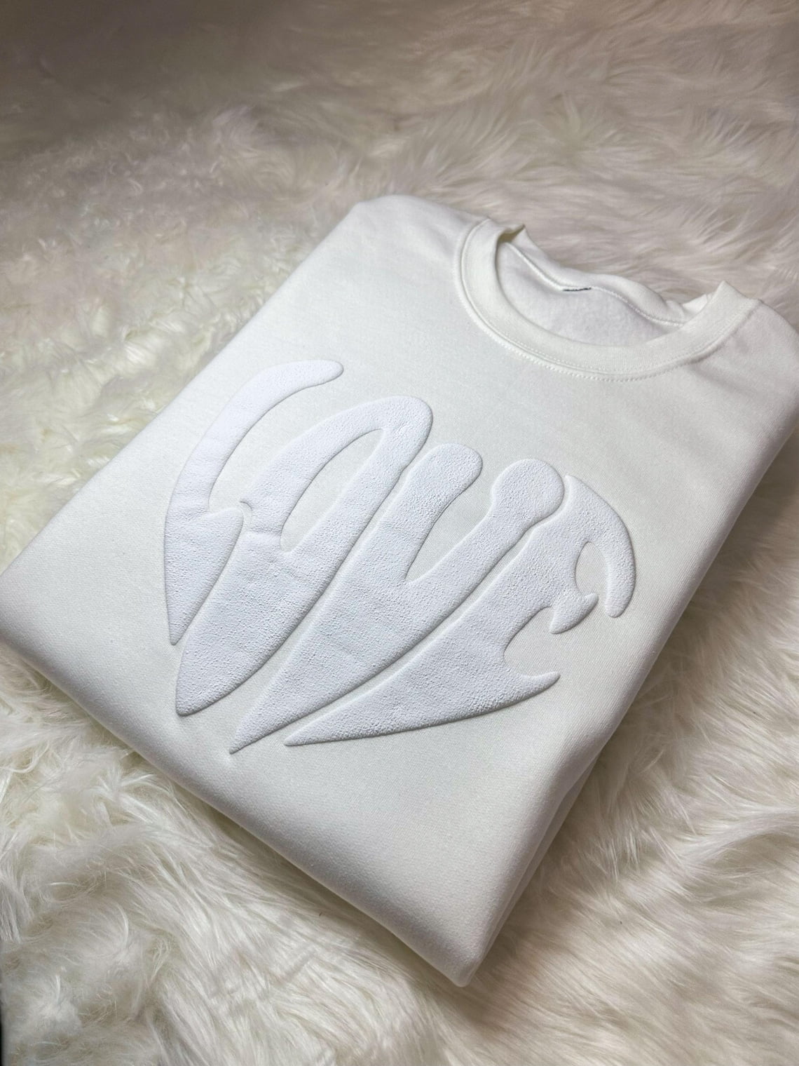 Simple Fit Trendy Love 3D Love'S Day Puff Shirt, Trendy Embossed Puff ...