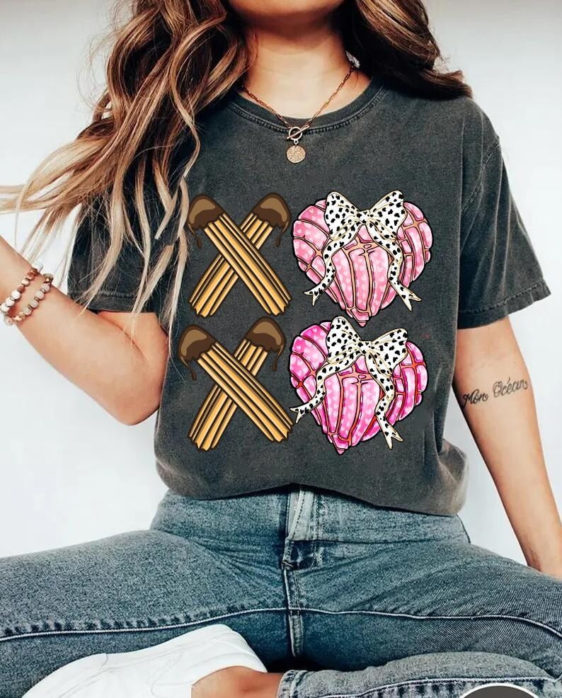 Simple Fit Valentine Concha Pan Dulce Shirt, Mexican Lover , XOXO ...