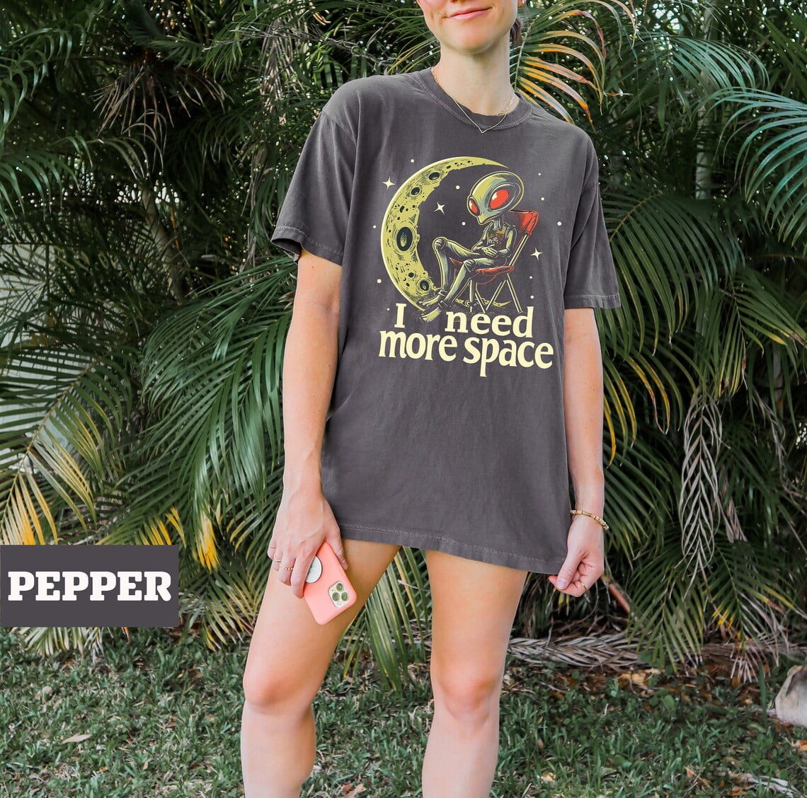 Simple Fit Vintage Ufo Graphic Shirt, I Need More Space, Gen Z Clothes ...