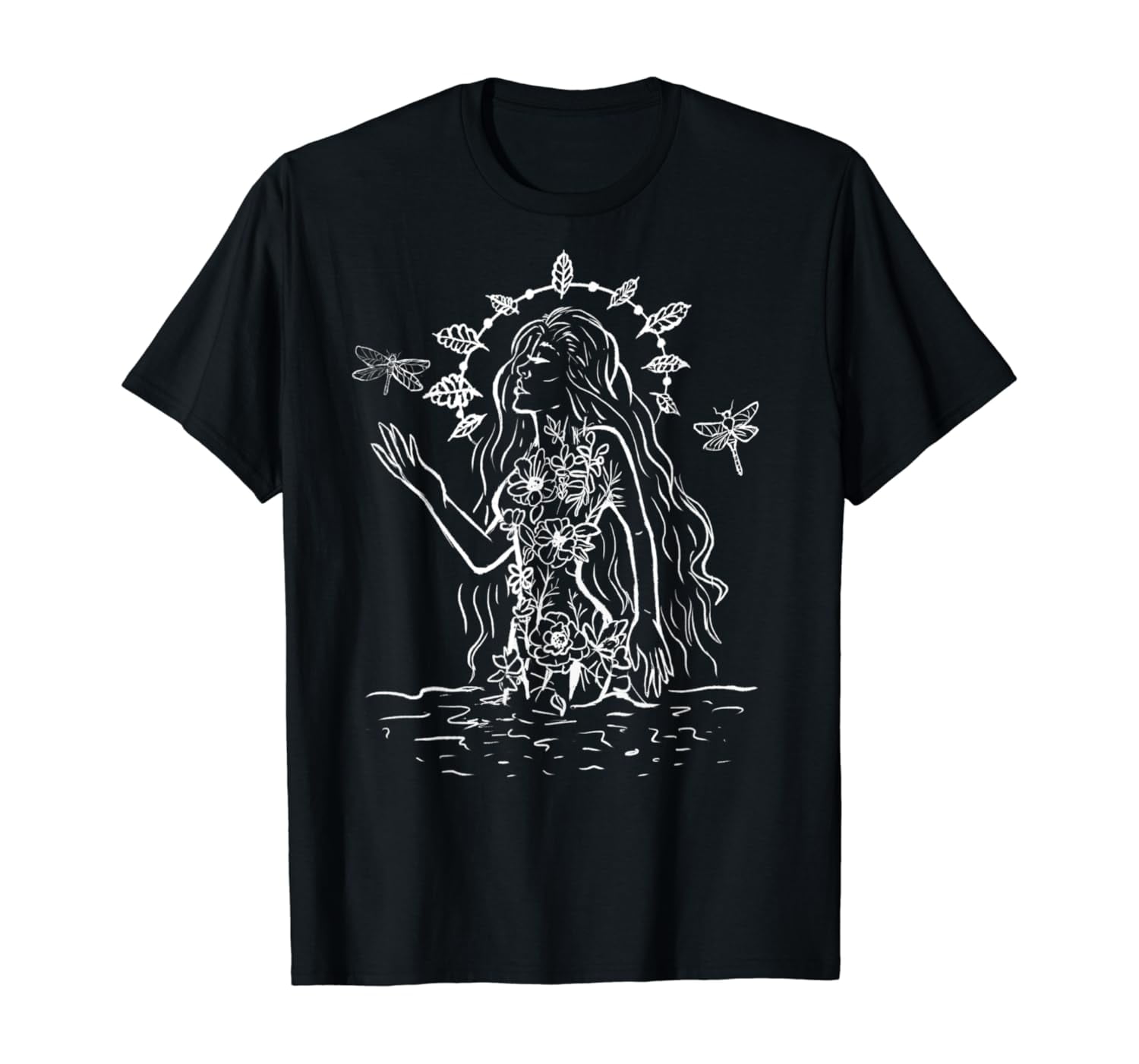 Simple Fit Water Nymph Fantasy Gothic Witchy Mythology T-Shirt ...