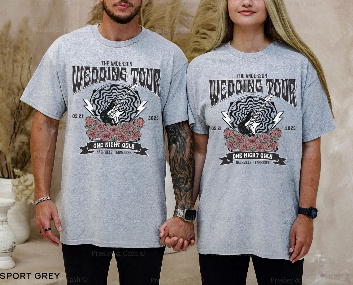 Simple Fit Wedding Toss Shirt Rock And Roll Wedding Tour Shirt Tshirt ...