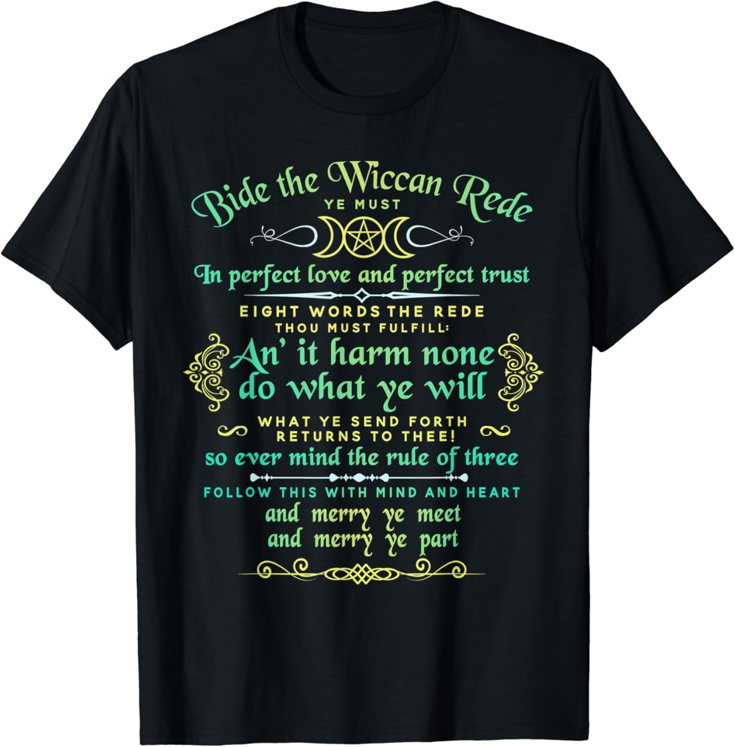 Simple Fit Wiccan Rede, Witches' Rede, The Rede - Pagan, Witch Design T ...