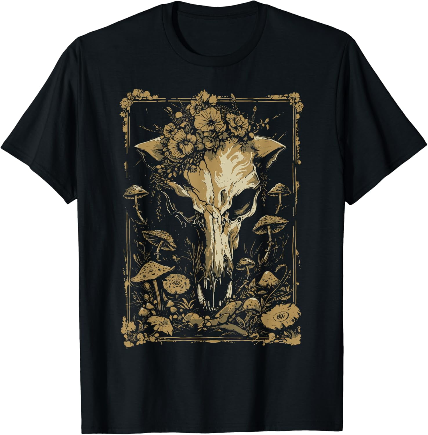 Simple Fit Wolf Skull | Dark Academia Witchy Wicca Witchcore Crowcore T ...