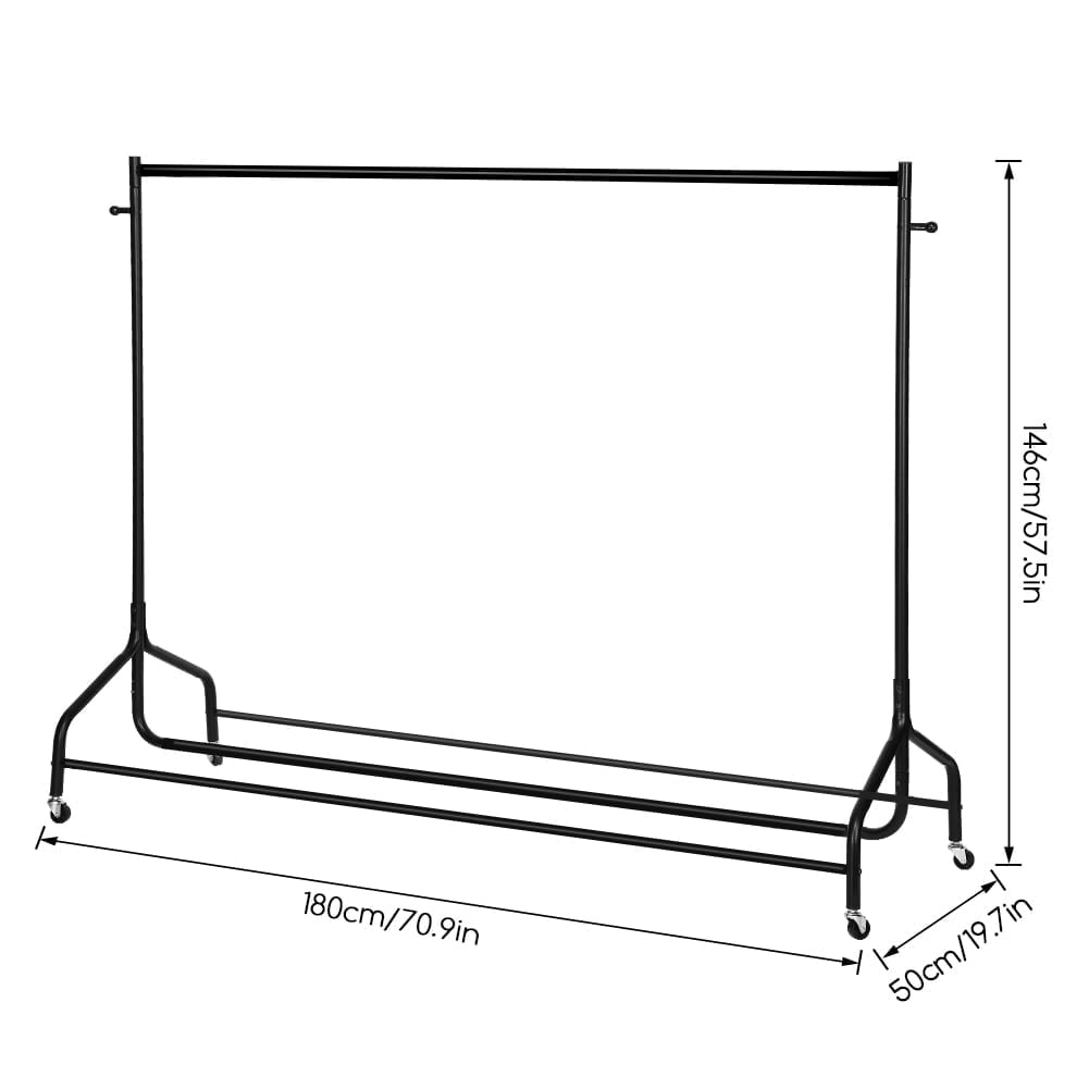 Simple Floor Hanger Two Sections 1.8m 6FT Display Hanging Organizer ...
