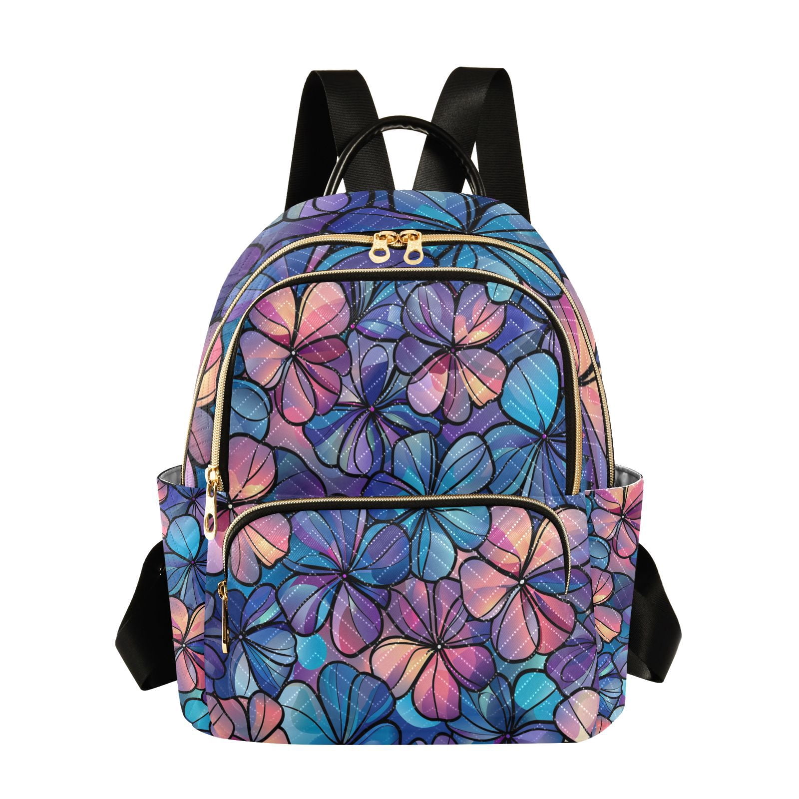 Simple Floral Flowers Travel Laptop Backpack Casual Daypack Lightweight ...