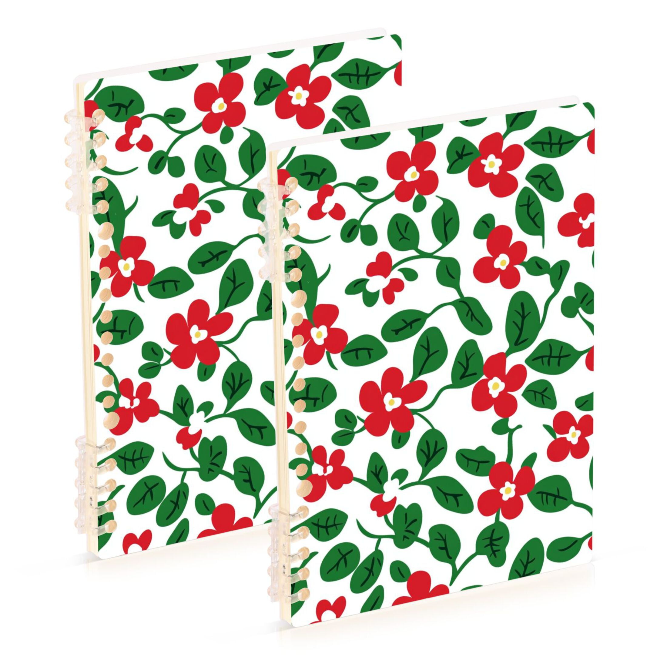 Simple Floral Leave Lined Spiral Journal Notebook 60 Pages A5 College ...