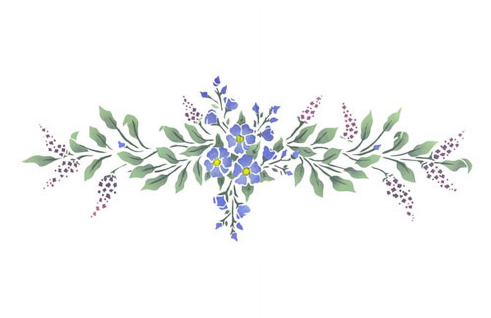 Simple Floral Spray Wall Stencil - DEE462 by DeeSigns - Walmart.com