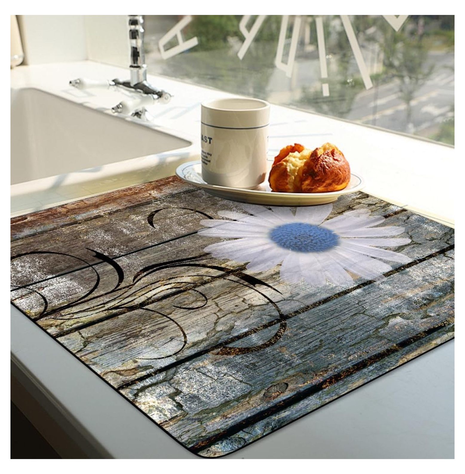Simple Floral Washer Dryer Cover Mat Fridge Dust Dryer Washing Top Dust ...