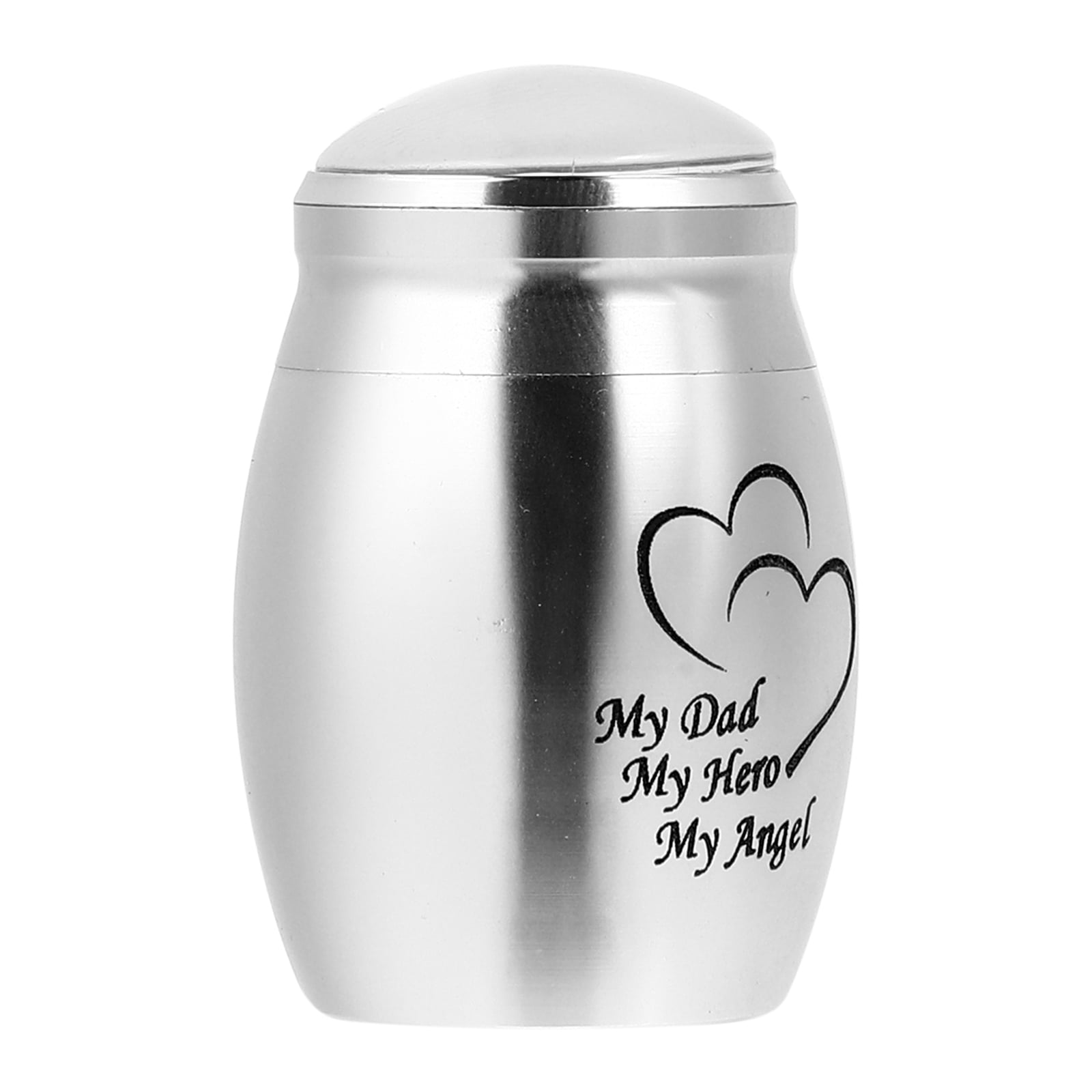 Simple Funeral Urn Families Jar Memorial Pendant Heart Dad Silver ...