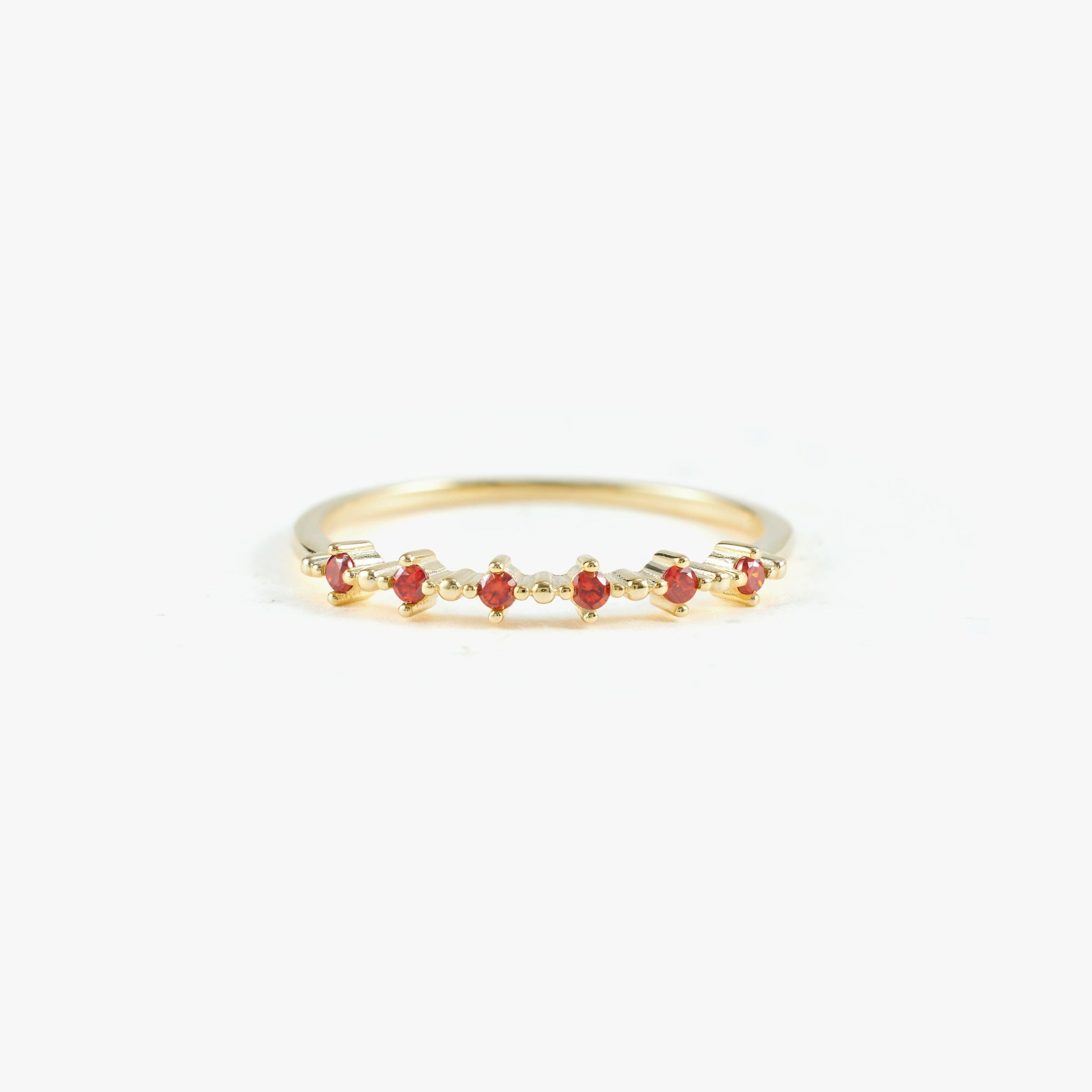 Simple Garnet Red 3A CZ Eternity Ring - Walmart.com
