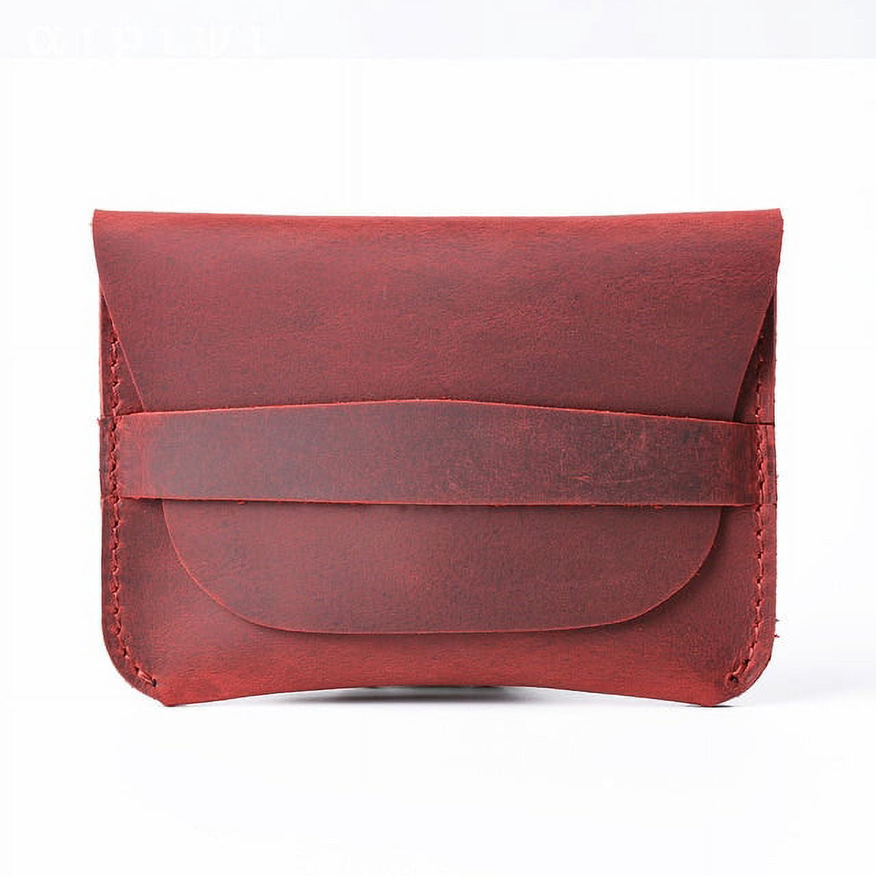 Simple Genuine Leather Card Holder Creative Retro Casual Mini Purse ...