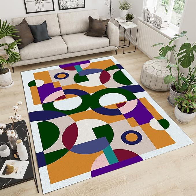 Simple Geometric Modern Living Room Rugs, Home Decoration Area Rug ...