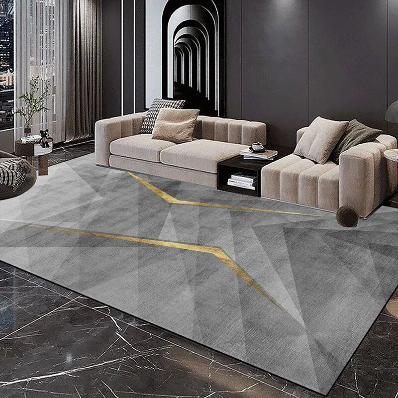Simple Geometry Carpet Living Room ration Carpets Hall Black Large Area ...