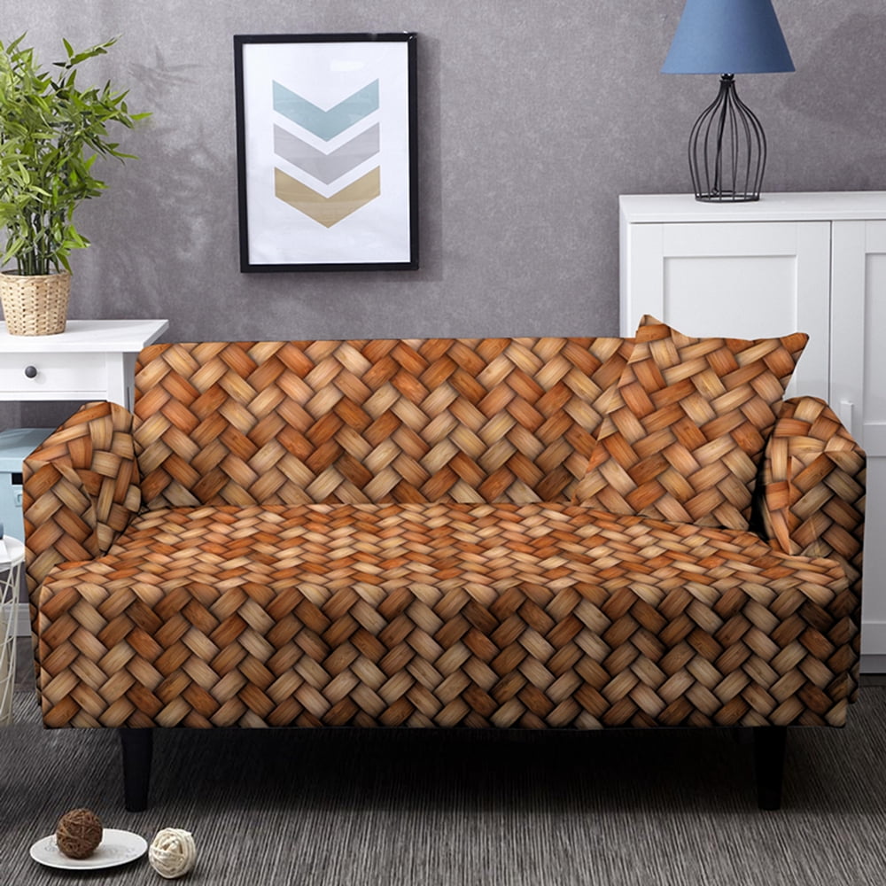 Simple Geometry Elastic Cover For Combination Sofa L Shape 1/2/3/4-seat ...