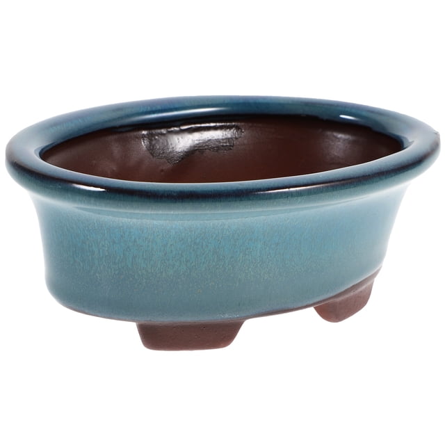 Simple Glazed Plant Pot Ceramic Succulent Flower Pot Home Bonsai ...