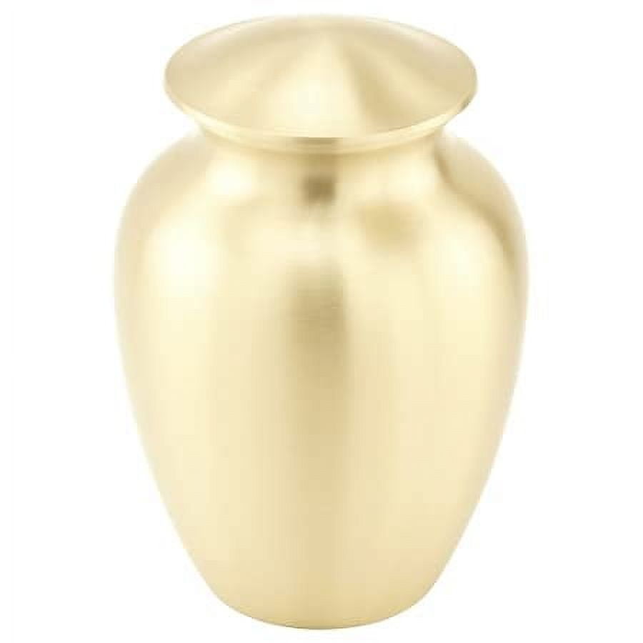 Simple Gold Cremation Urn for Ashes - Small, Brass, Gold Urn, Child Urn ...