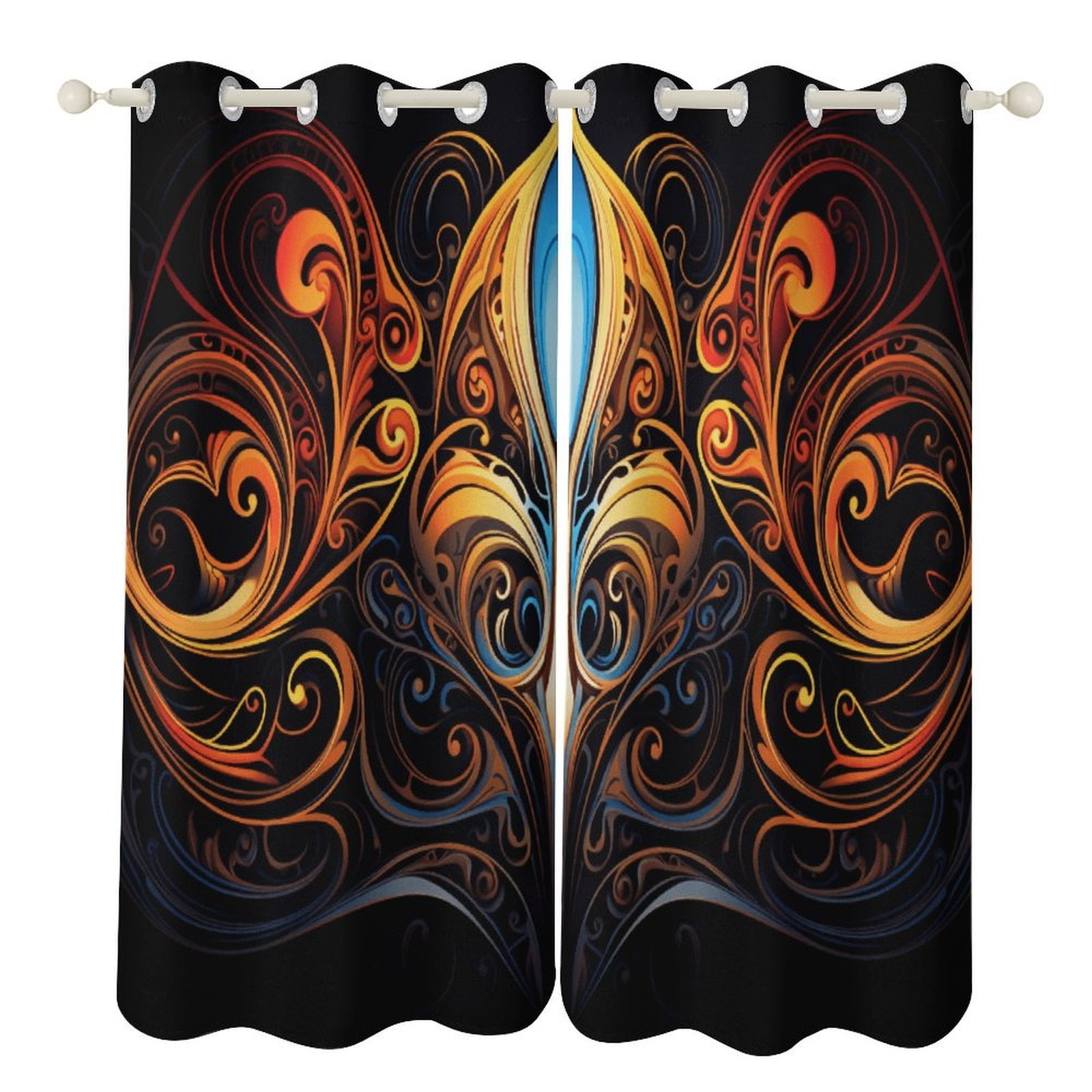 Simple Golden Ripple Modern Window for Living Room Curtains for Child ...