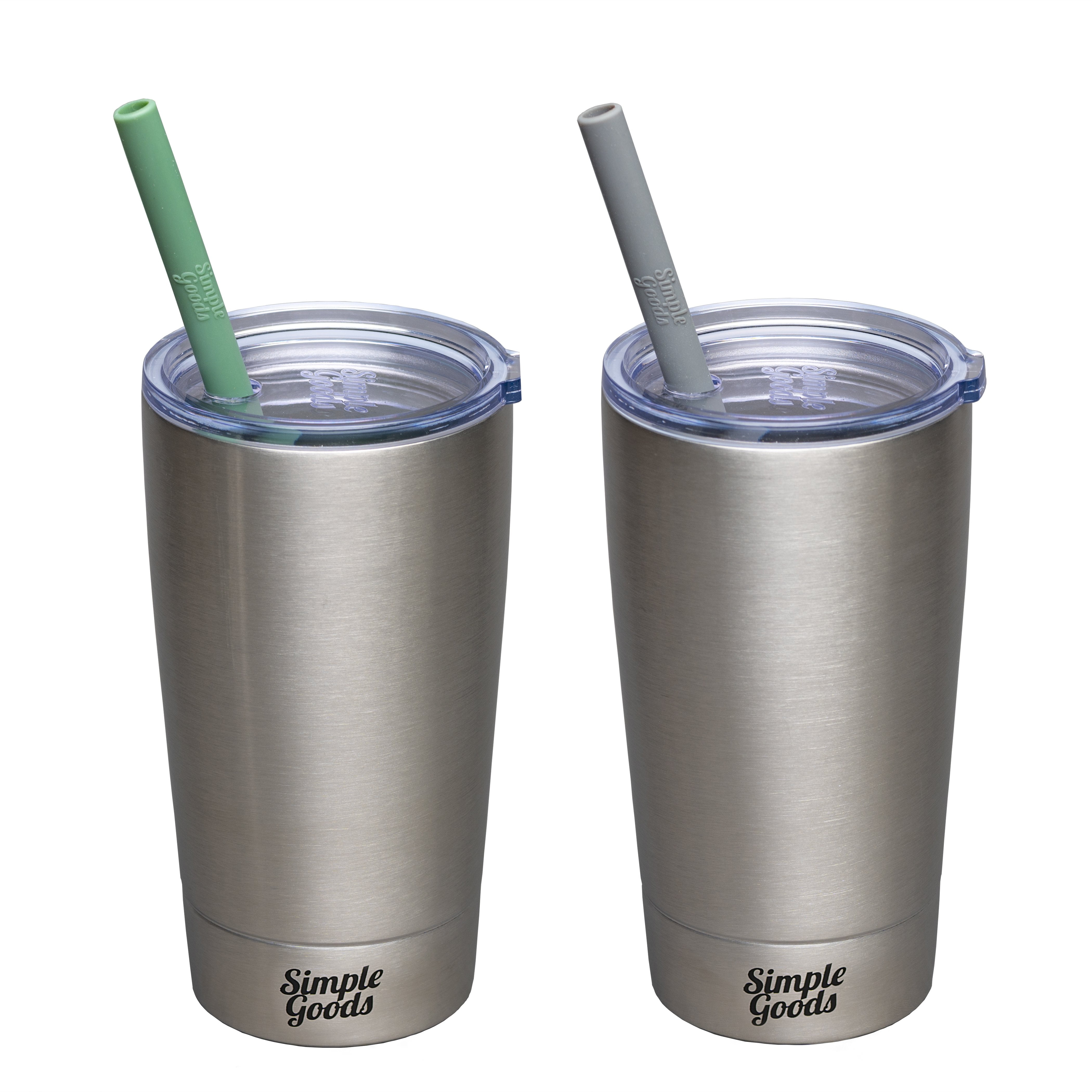 Simple Goods 2 Pack Kids Stainless Steel Sippy Cup Tumbler with Straw ...