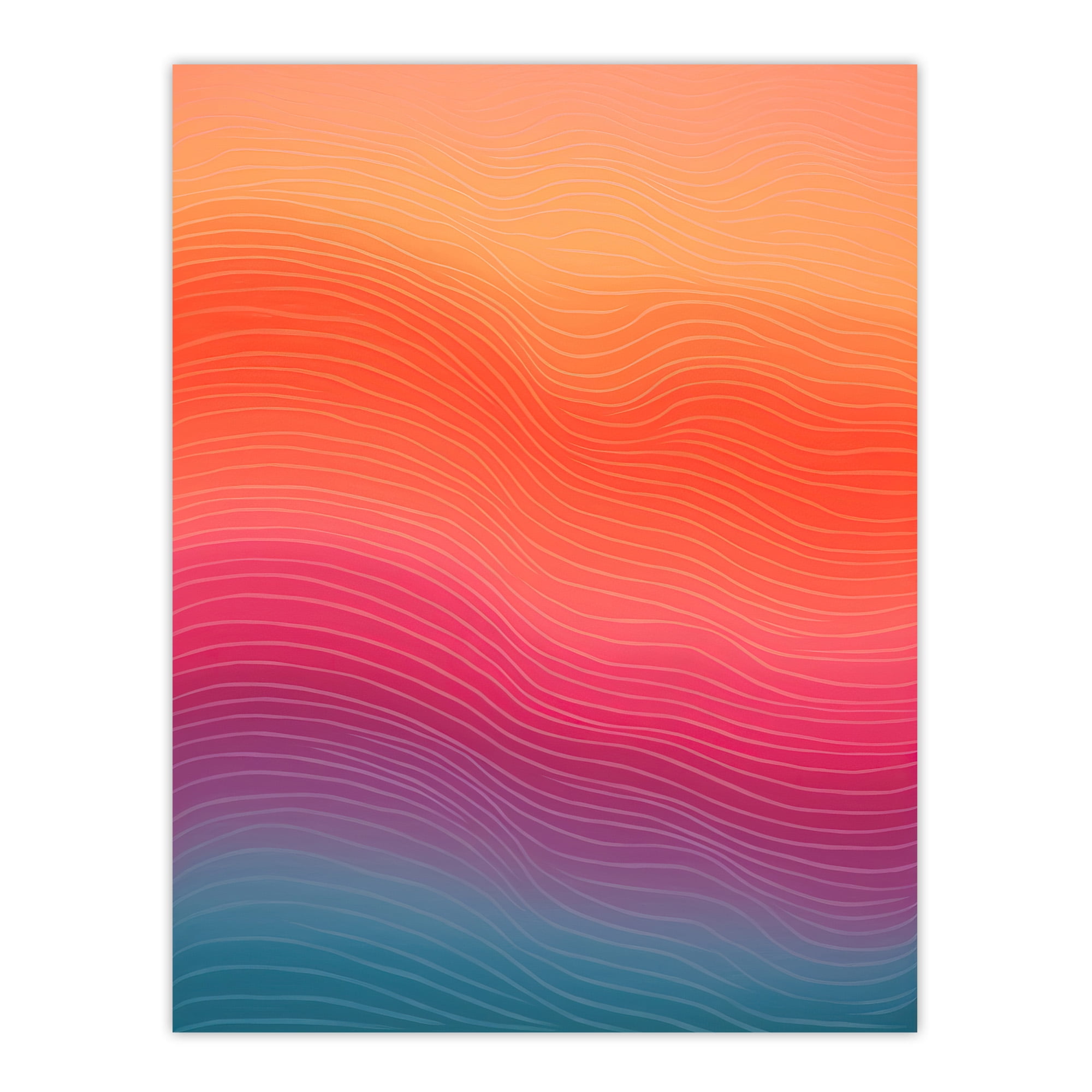 Simple Gradient Coloured Contour Lines Tangerine To Aqua Artwork ...