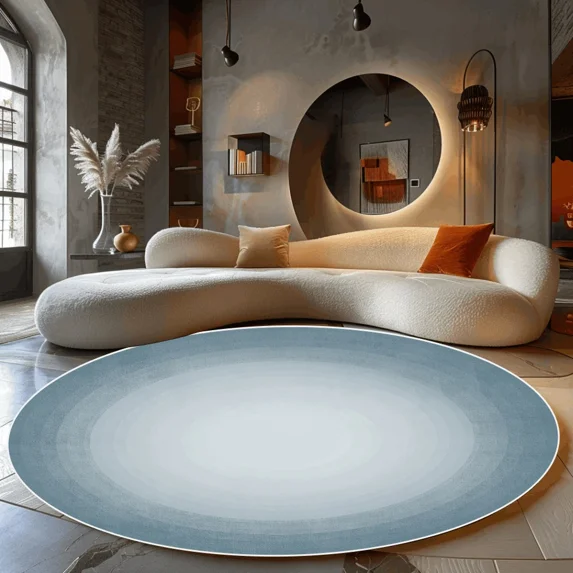 Simple Gradient Round Carpet Living Room Light Luxury Study Room ...