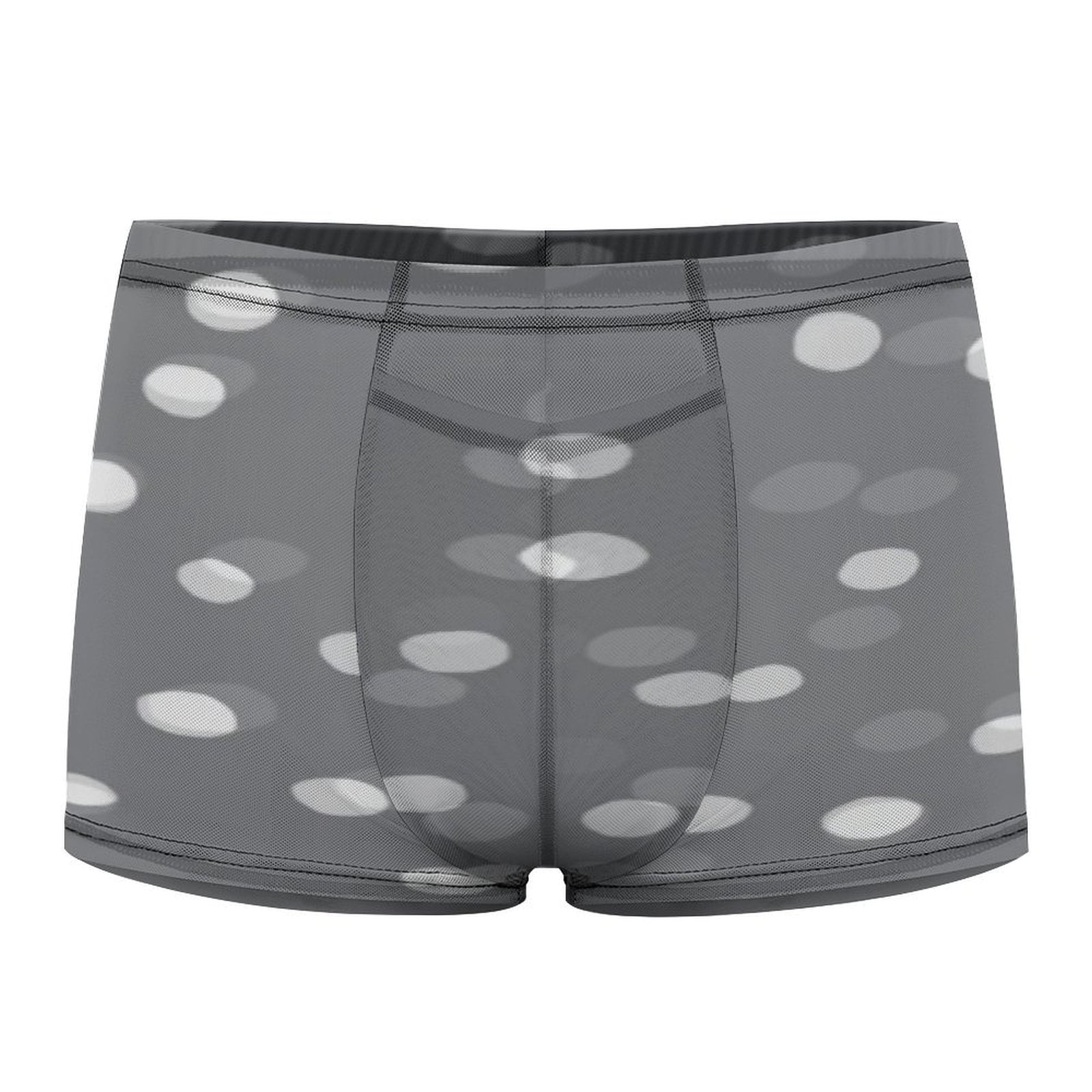 Simple Gray And White Polka Dots Men's Mesh Boxer Briefs Cooling ...