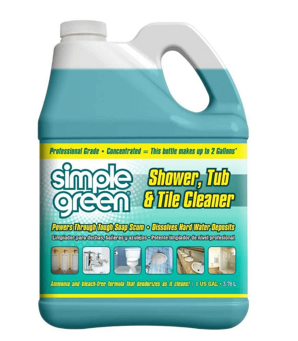 Simple Green Pro Grade Heavy-Duty Bathroom Cleaner, 1 Gal. Shower, Tub ...