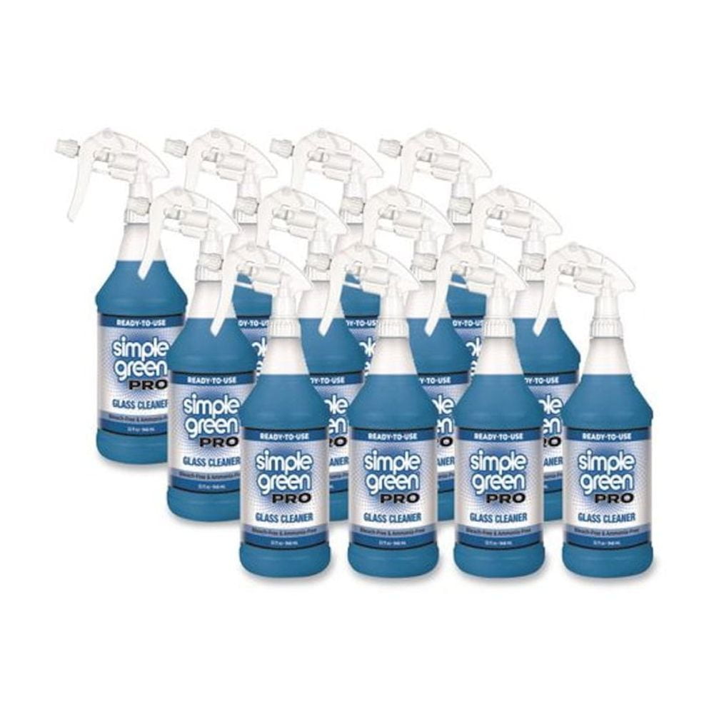 simple green Pro Glass Cleaner Ready-To-Use, 32 oz Spray Bottle, 12 ...