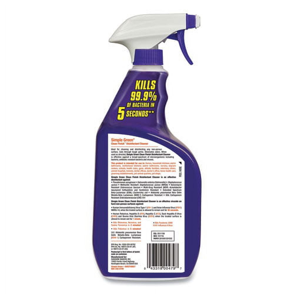 Simple Green Clean Finish Disinfectant Cleaner, Herbal, 32 Oz Spray ...