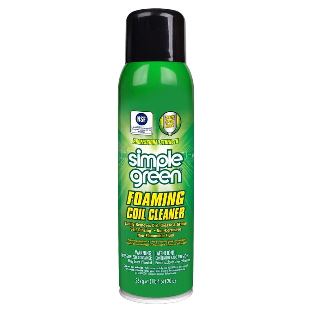 Simple Green Coil Cleaner, Aerosol, 20 oz, White, For Evaporator Coils ...