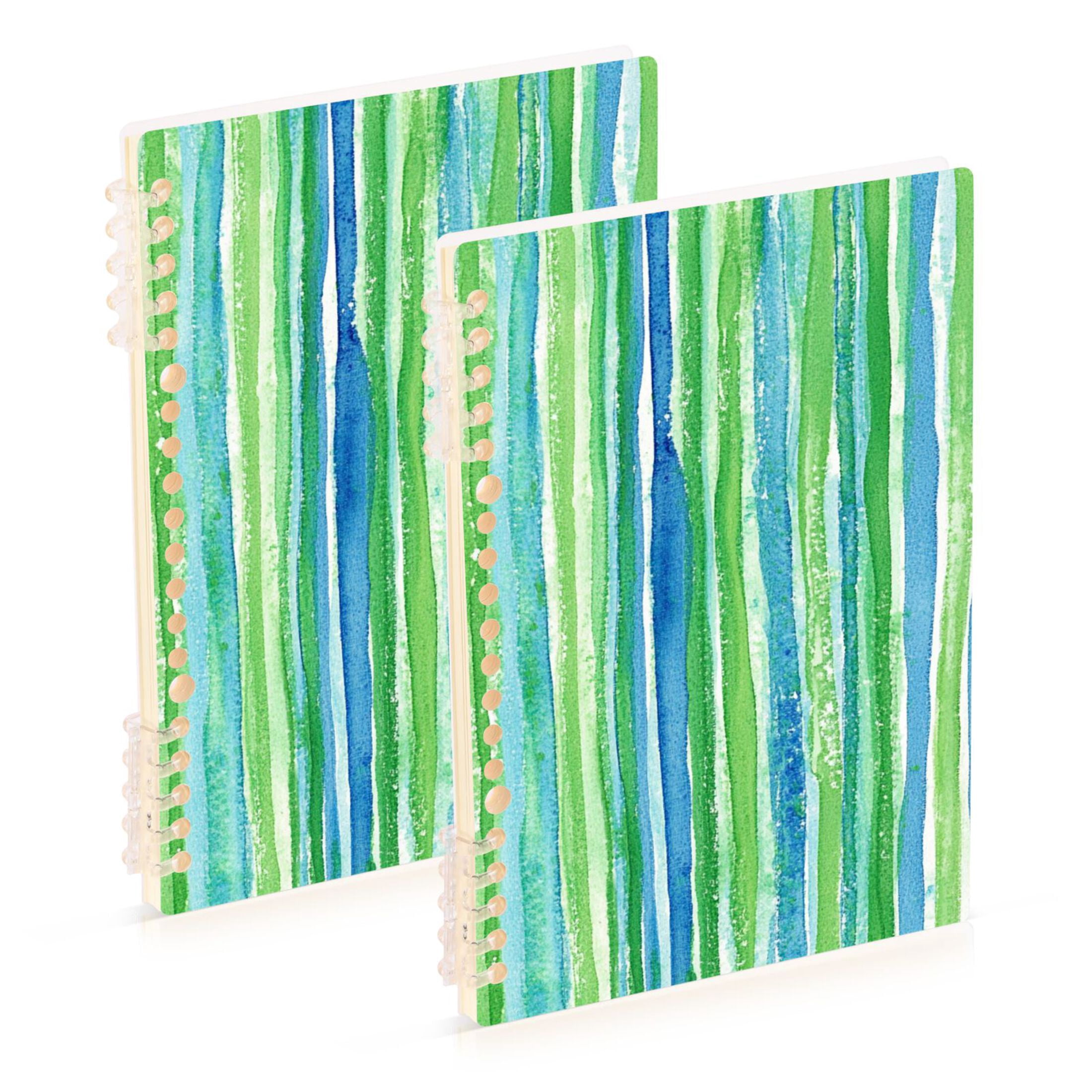 Simple Green Lines Lined Spiral Journal Notebook 60 Pages A5 College ...
