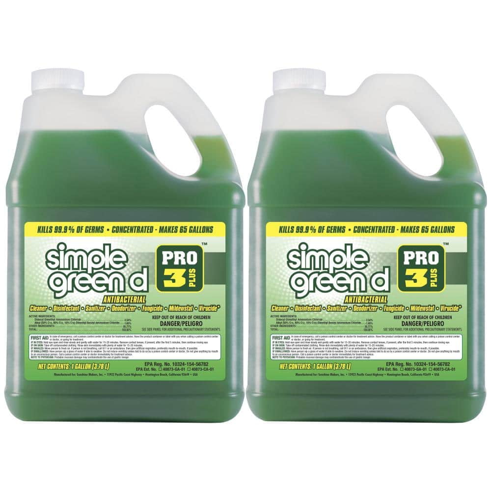 Simple Green Pro 3 Plus 1 Gal. Herbal Scent Antibacterial Cleaner and ...