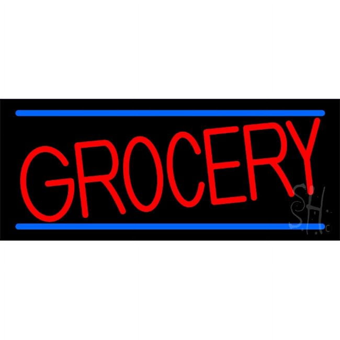 Simple Grocery Neon Sign 10 X 3 X 24 In