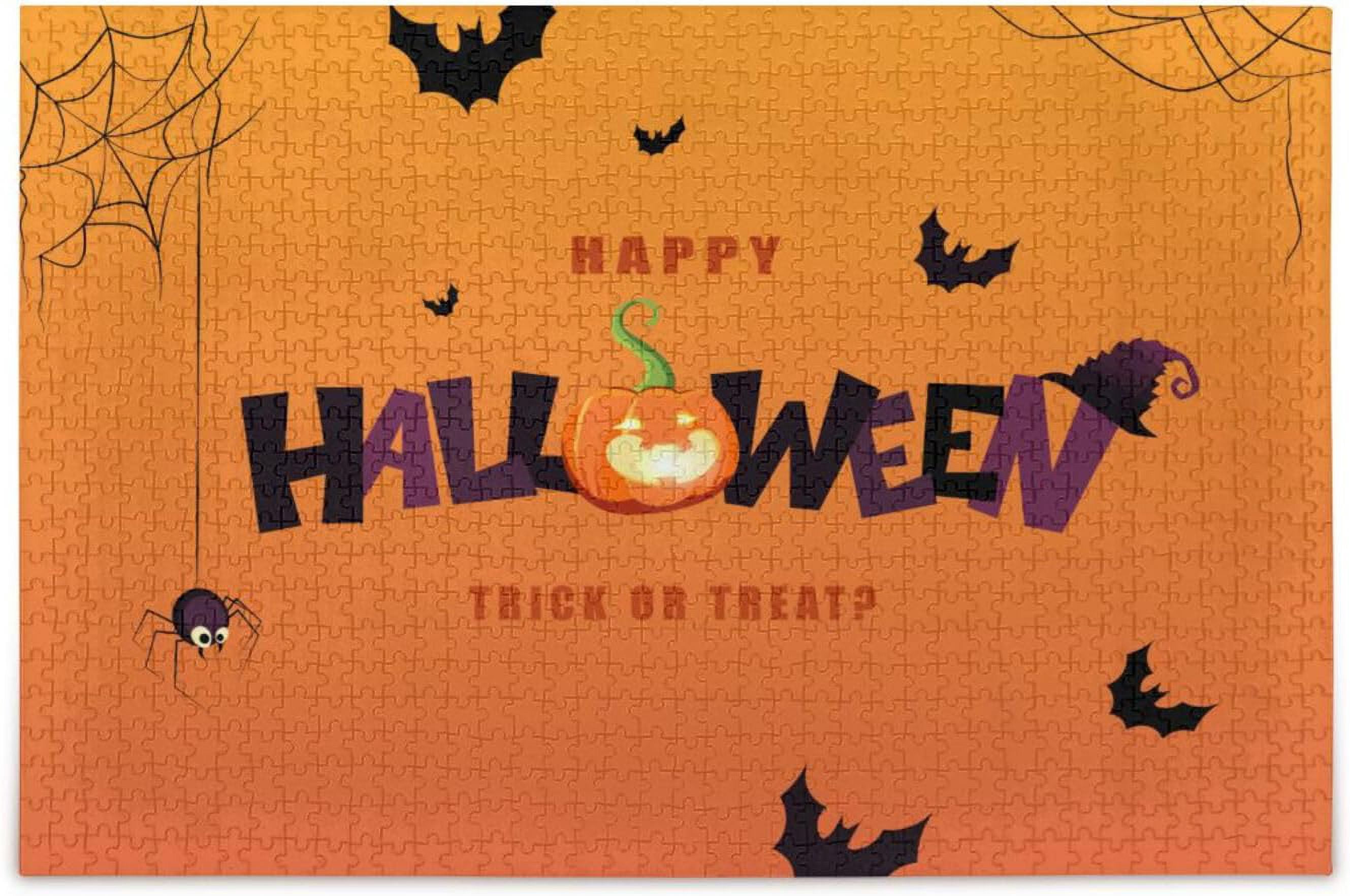 Simple Halloween Print Jigsaw Puzzle 1000 PiecesDie-Cut Puzzle Pieces ...
