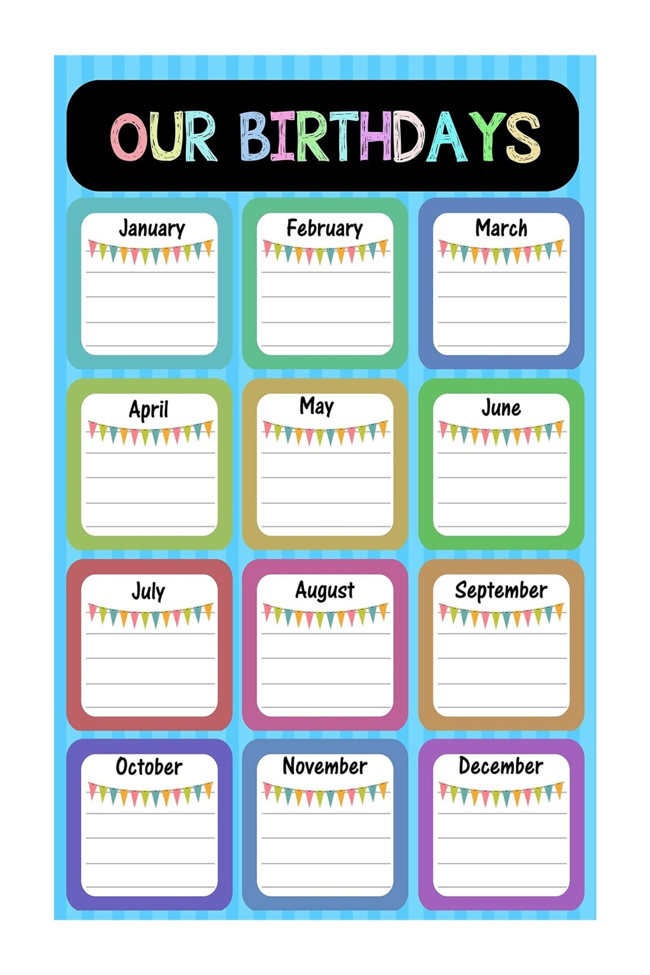 Simple Happy Birthday Theme Birthday Poster Happy Chart Collections ...