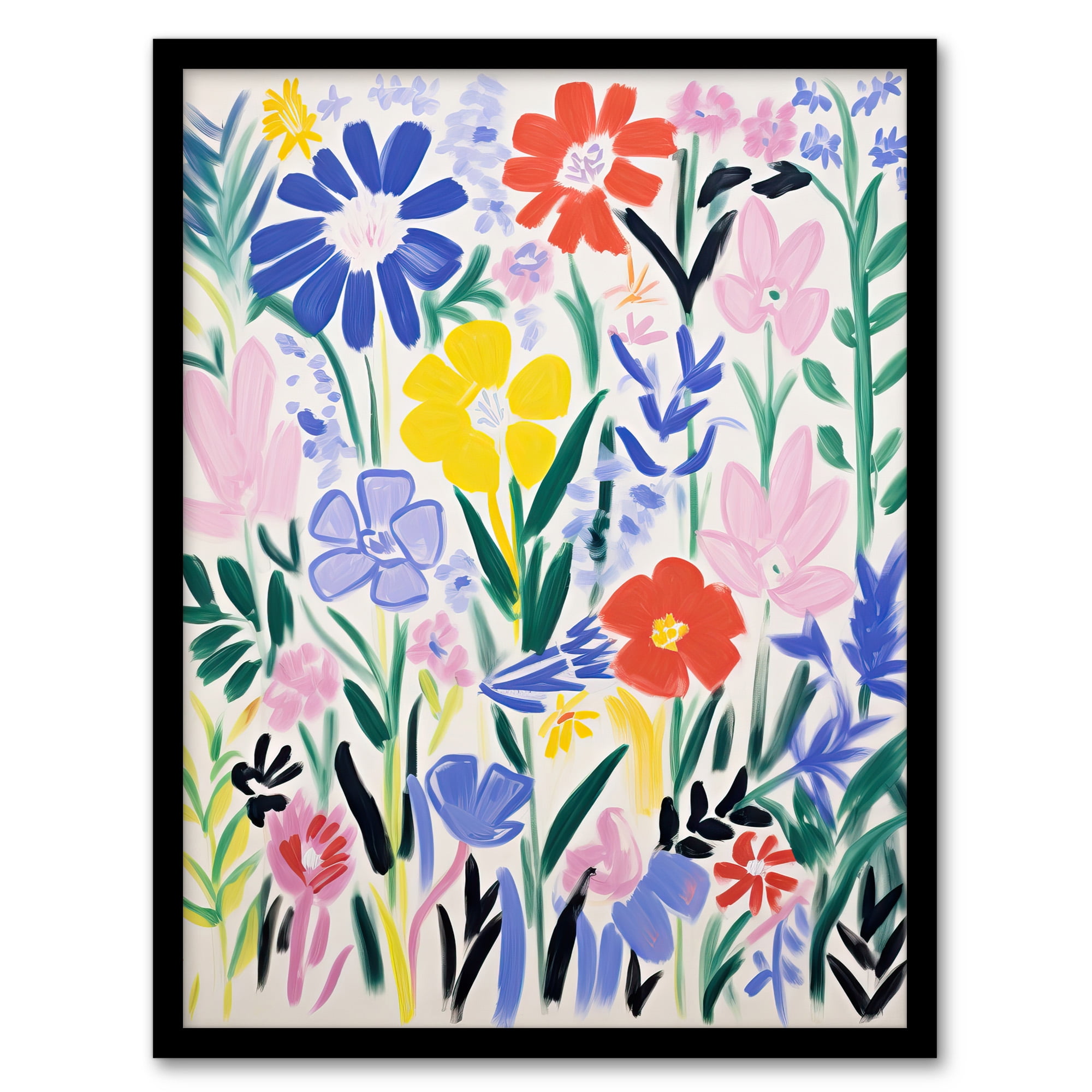 Simple Henri Matisse Style Flowers In The Meadow Acrylic Painting Art ...