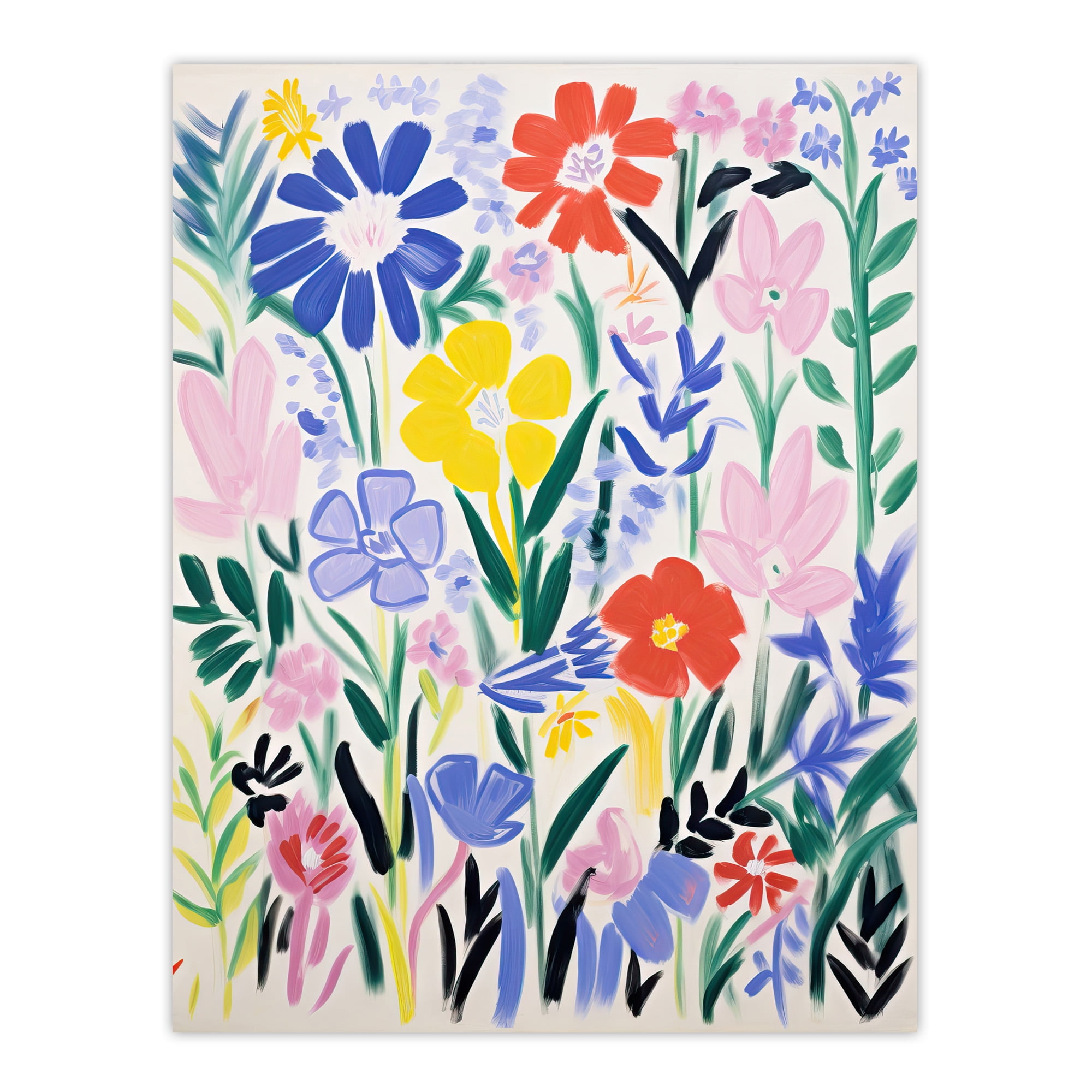 Simple Henri Matisse Style Flowers In The Meadow Acrylic Painting Large ...