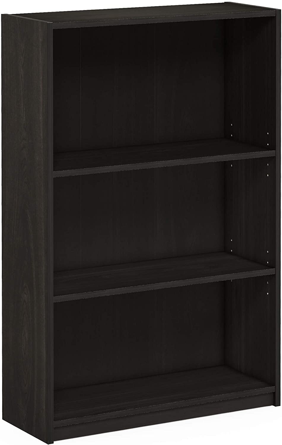 Simple Home 3-Tier Adjustable Shelf Bookcase, Espresso - Walmart.com