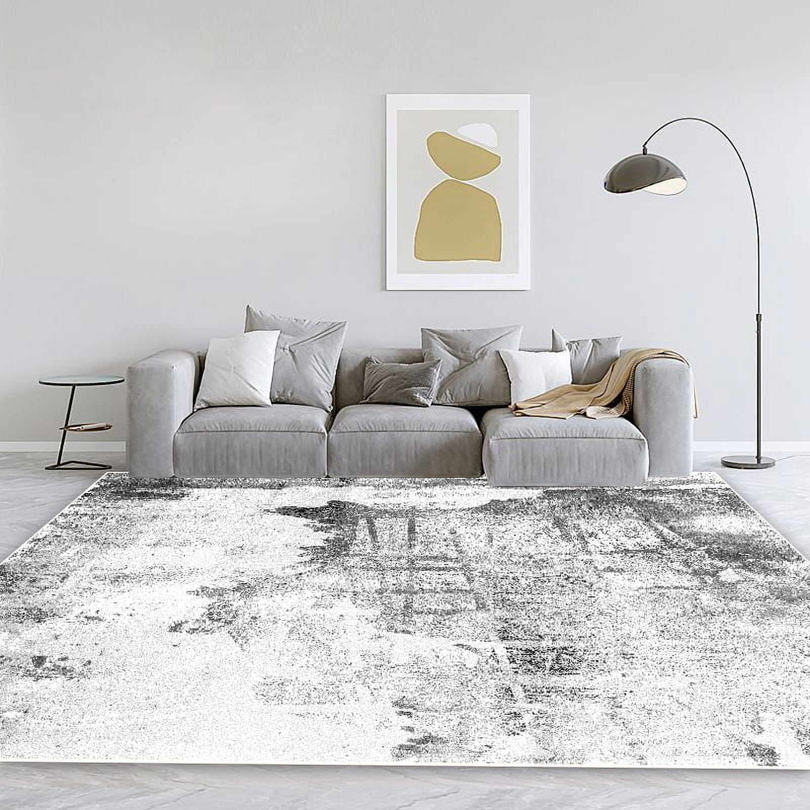 Simple Home ration Carpets Living Room Grey Soft Rugs Hall Sofa Large ...