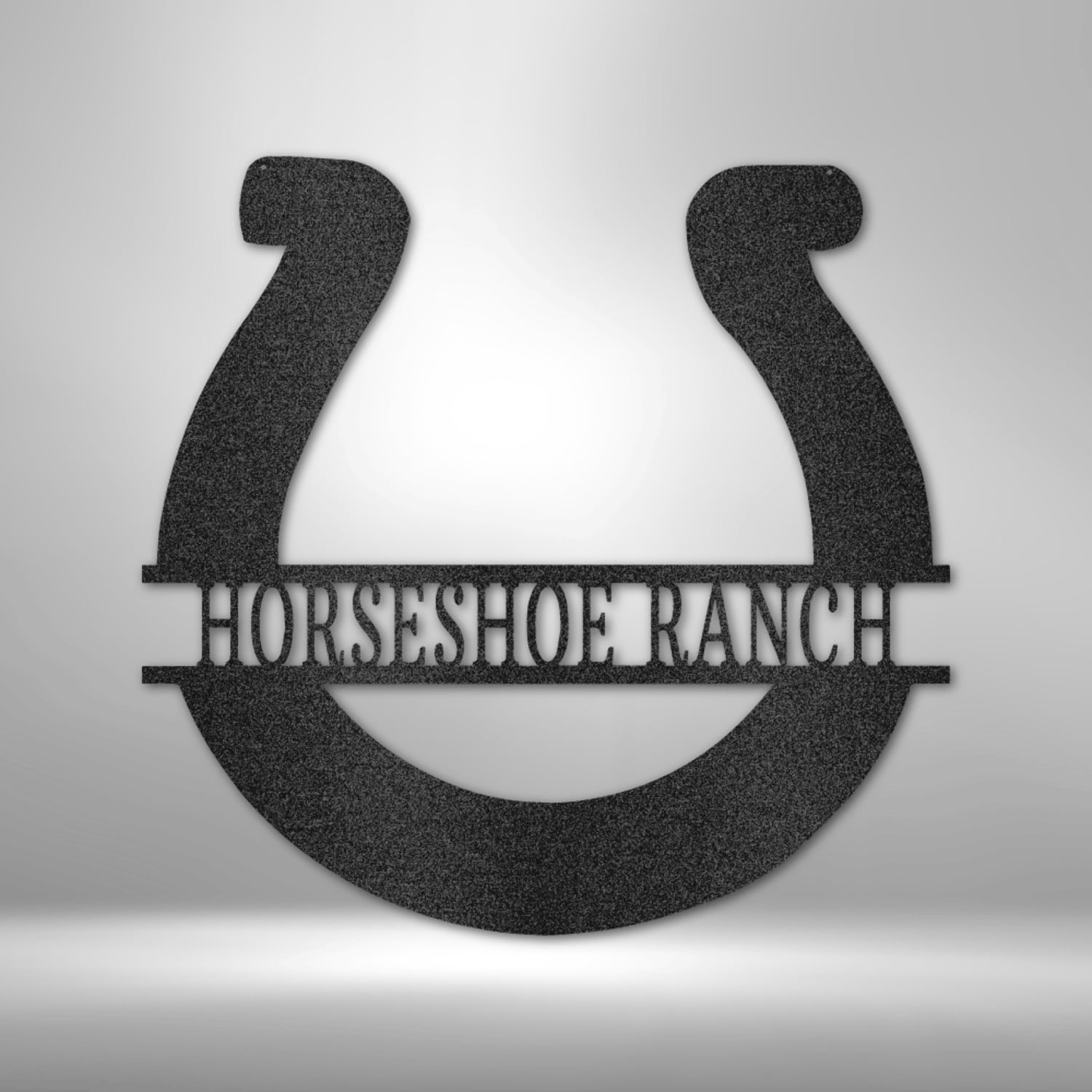 Custom Simple Horseshoe Metal Monogram Wall Sign - SS281 - Walmart.com